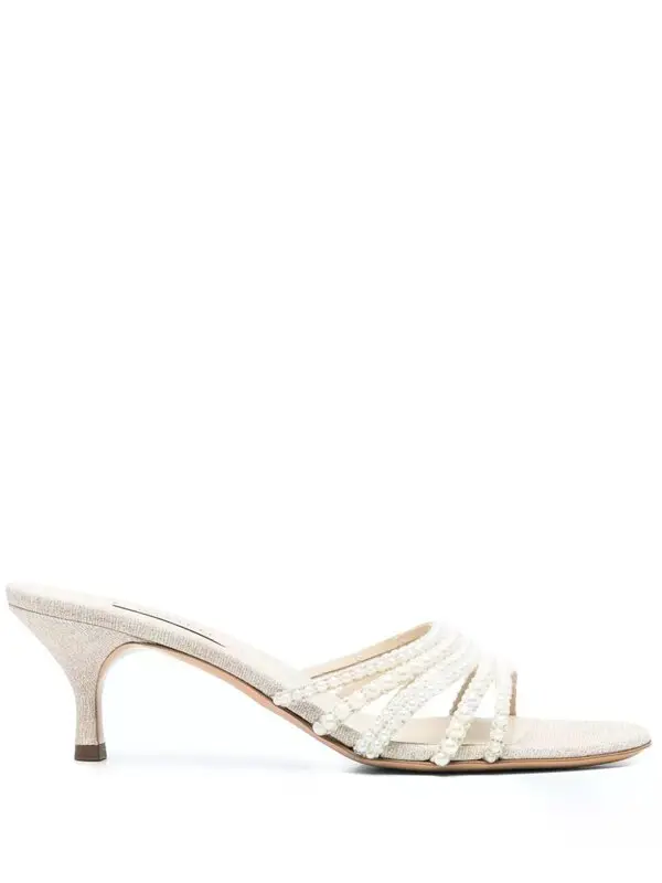 Casadei 70mm Pearl-embellished Sandals