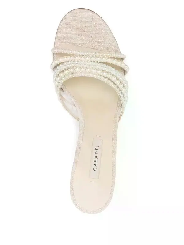 Casadei 70mm Pearl-embellished Sandals