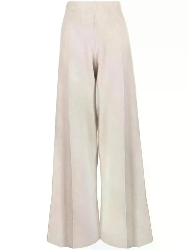 Pringle Of Scotland High-waisted Knitted Trousers - Neutrals