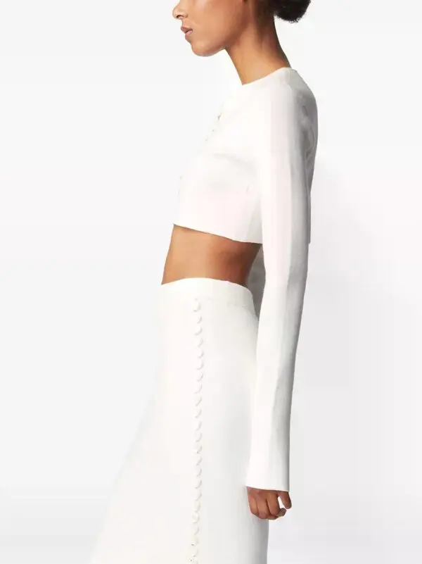 Altuzarra Haruni Scallop-edge Knitted Cropped Top