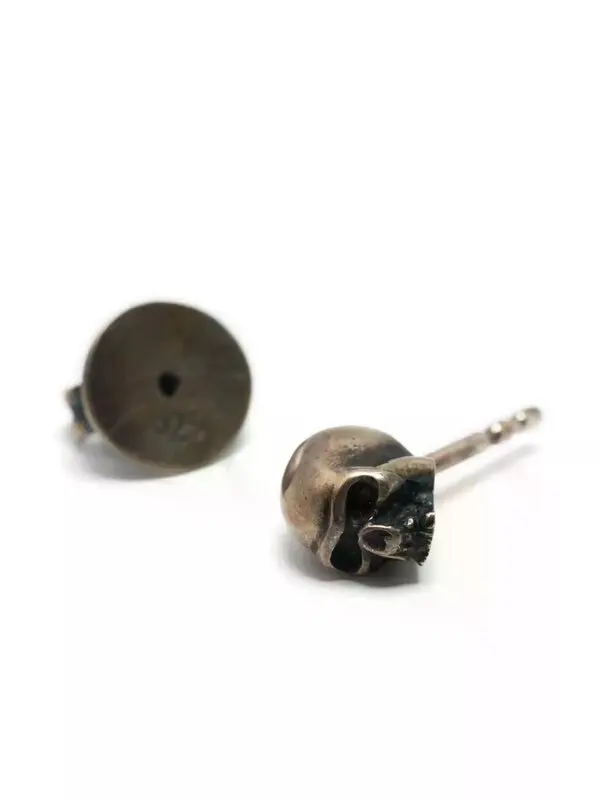 Werkstatt:München Skull Motif Sterling Stud Earrings