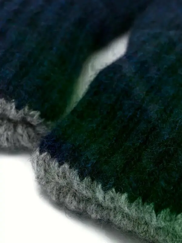 Pringle Of Scotland Knitted Gloves With Ribbed Details - Blue