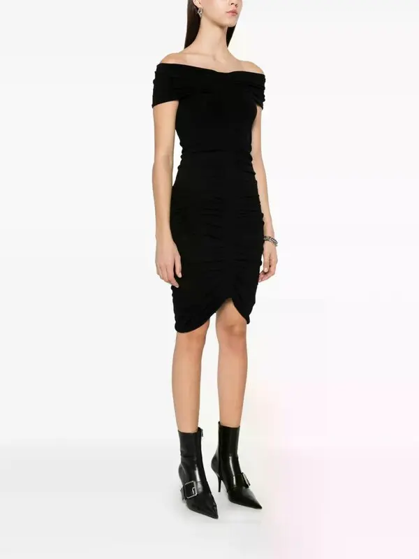Alexander Wang Off-shoulder Ruched Mini Dress
