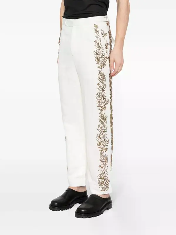 BODE Embellished Straight-leg Trousers