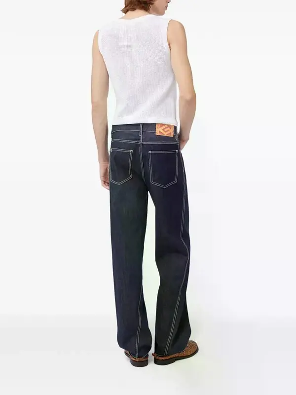 Gcds Raw Wide-leg Jeans