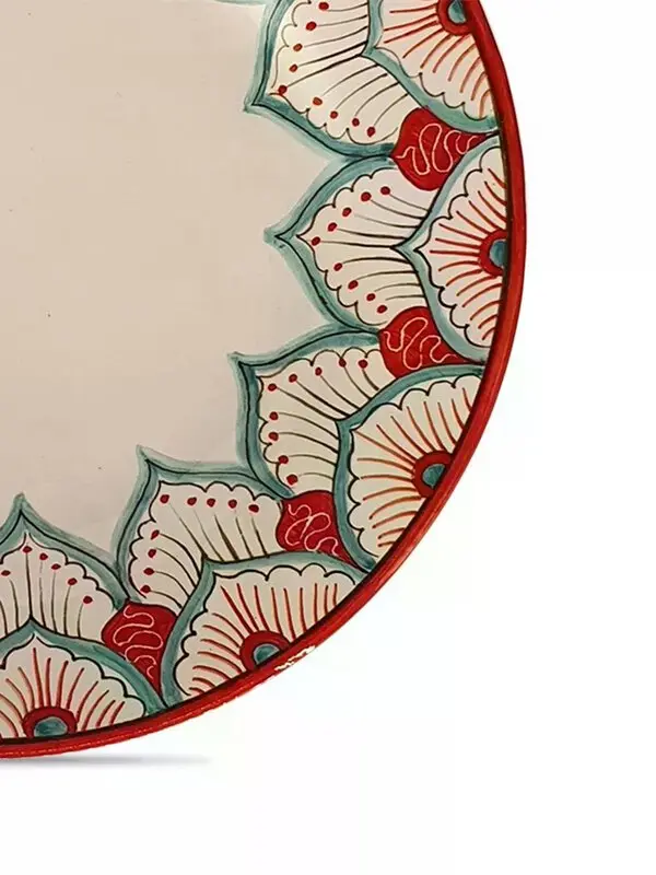 LES-OTTOMANS Peacock Dessert Plate - Multicolour