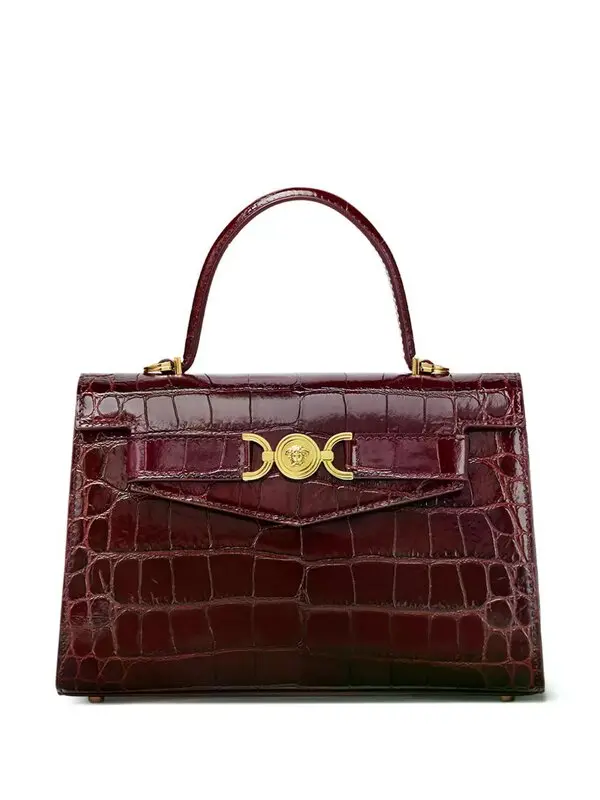 Versace Medusa '95 Croc-effect Tote Bag - Brown