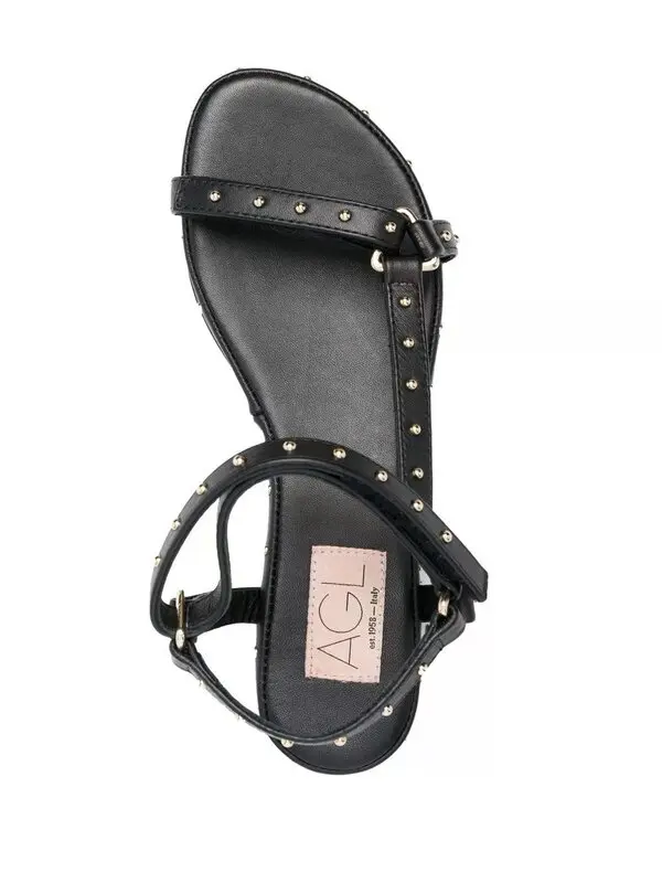 Agl Studded Open-toe Sandals - Black