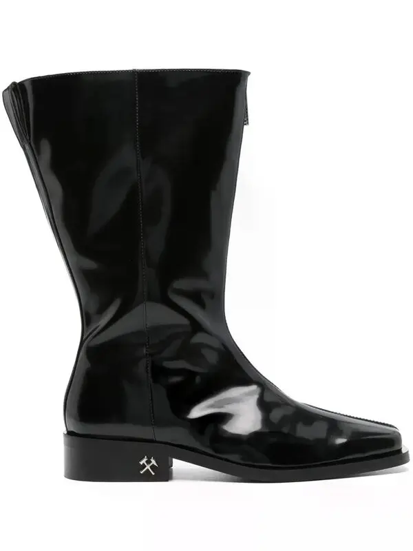 GMBH Calf Leather Zip Up Mid-calf Boots