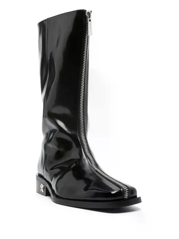 GMBH Calf Leather Zip Up Mid-calf Boots