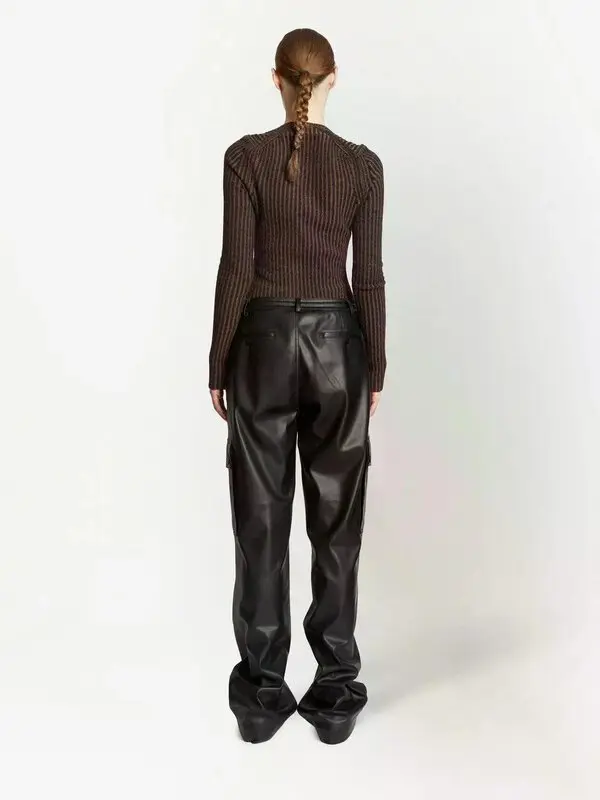 Proenza Schouler White Label Ribbed Scoop Neck Jumper - Brown