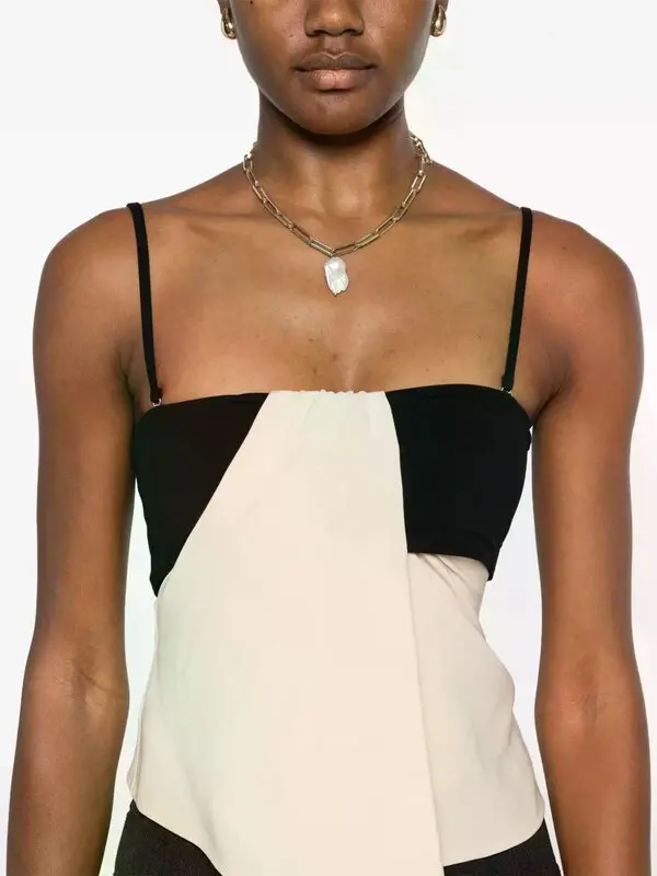 Nanushka Draped Square Neck Top