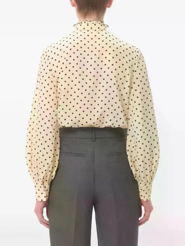 Valentino Garavani Polka Dot Ruffle Shirt