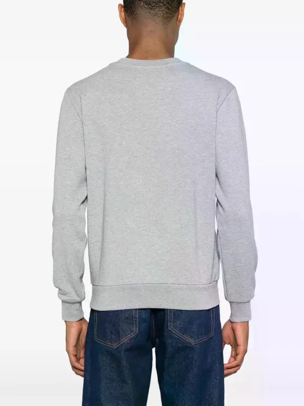 A.p.c. Flocked Logo Cotton Sweatshirt