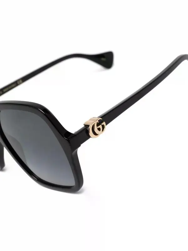Gucci Oversize Frame Gradient Lens Sunglasses