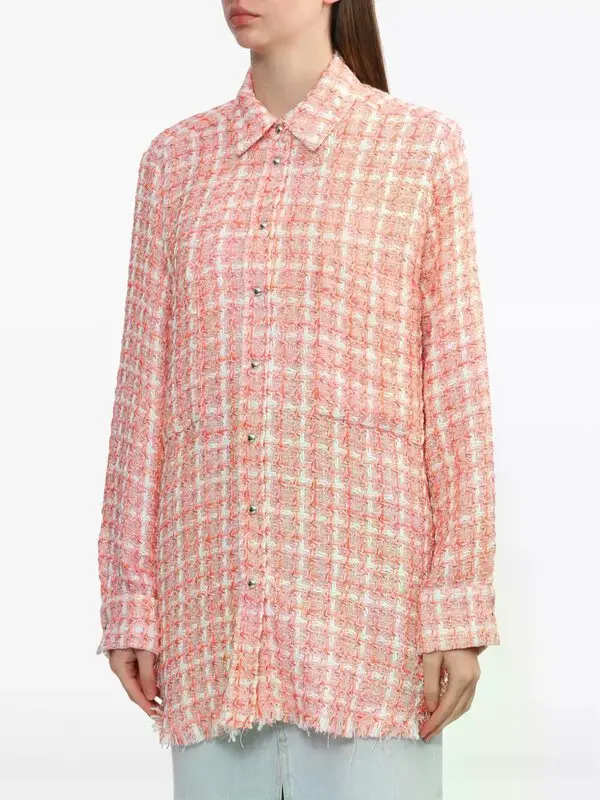 IRO PARIS Plaid Check Tweed Shirt