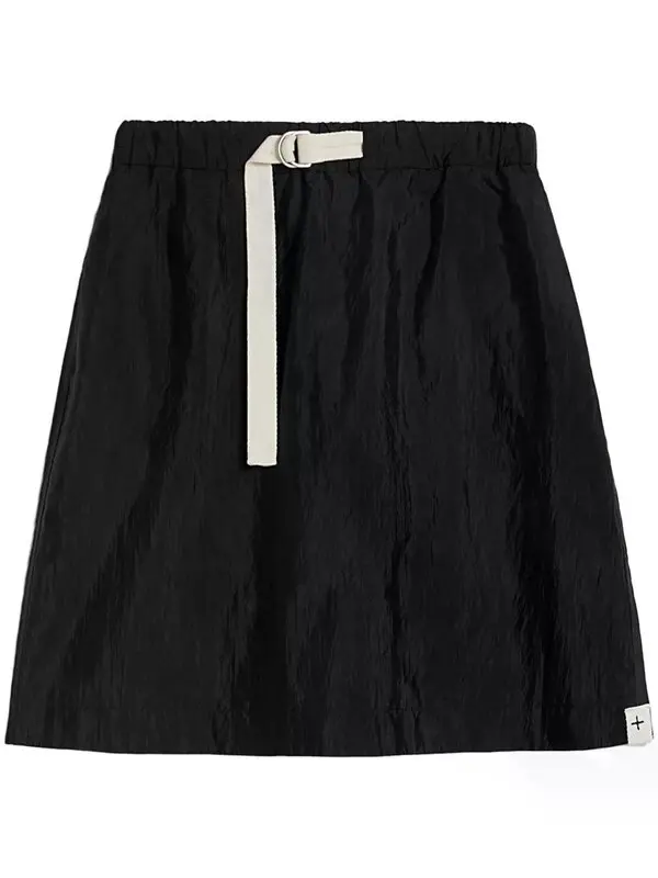 JIL SANDER Buckled A-line Miniskirt - Black