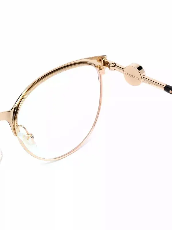 Versace Half Rim Square Frame Glasses