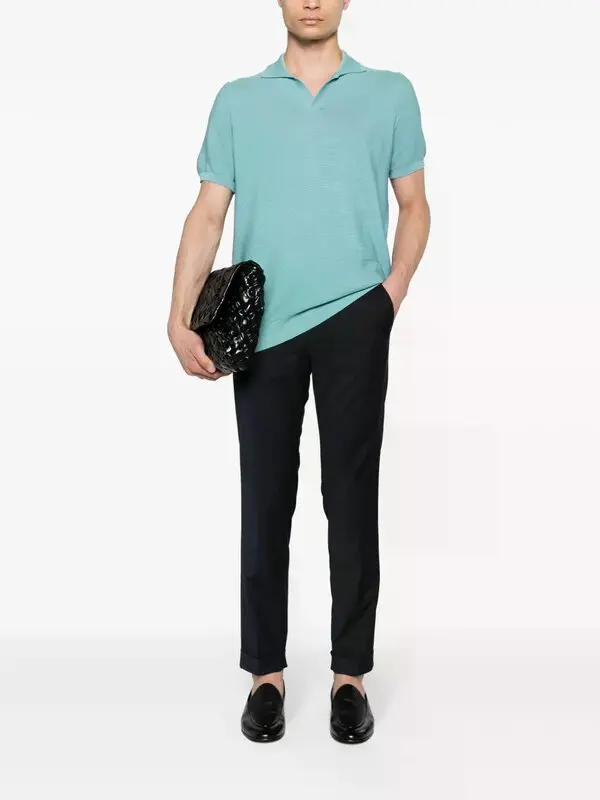 PT TORINO Travel Mid-rise Tapered Trousers - Blue