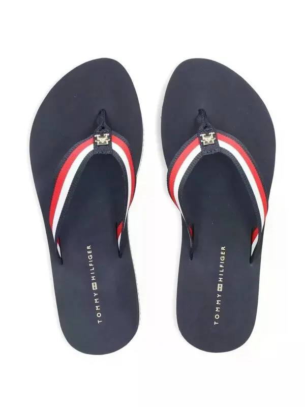 Tommy Hilfiger Logo Plaque Flip Flops