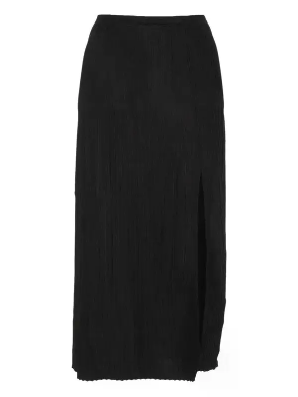 MRZ Side-slit Midi Skirt - Black