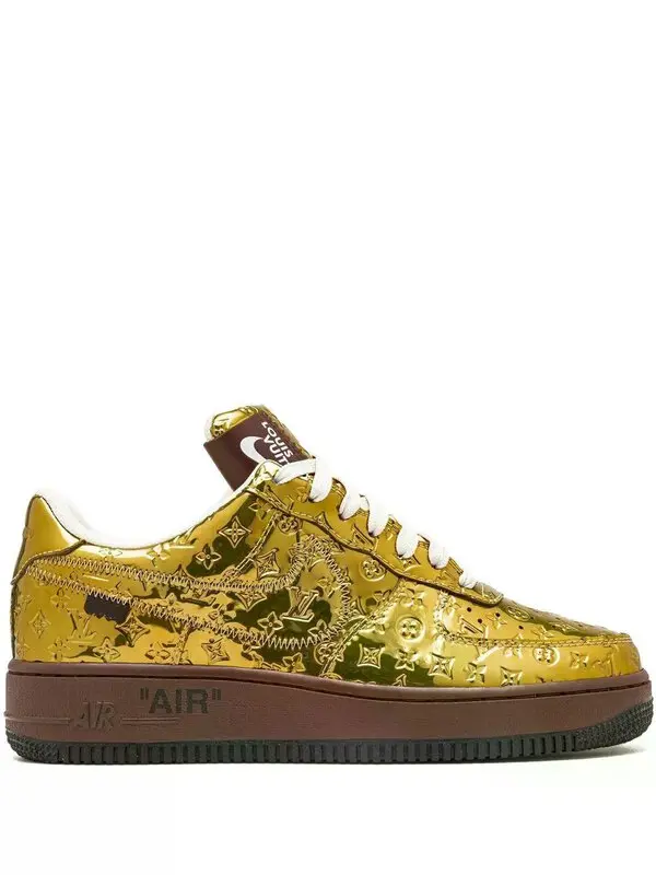 Nike X Louis Vuitton Air Force 1 Low Virgil Abloh Metallic Sneakers