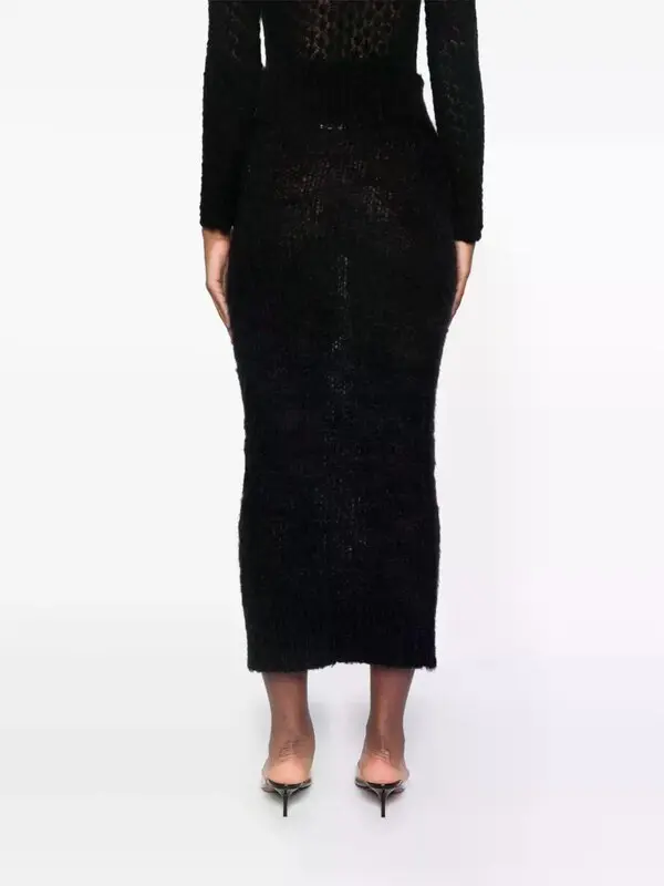 Blumarine Chunky-knit Midi Skirt