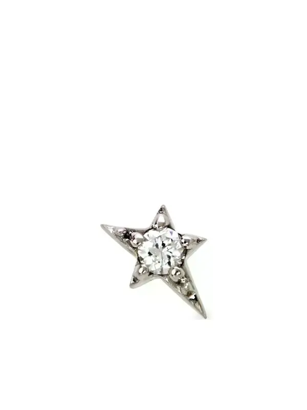 LARK & BERRY 14kt White Gold Shooting Star Diamond Earring - Silver