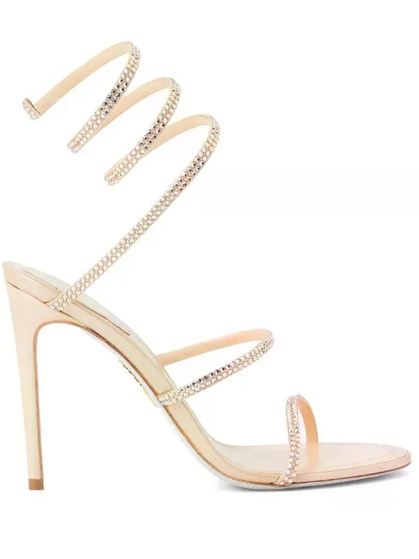 Rene Caovilla Embellished Stiletto Sandals - Pink