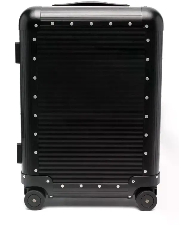 FPM MILANO Spinner 55 Suitcase With Stud Embellishment - Black