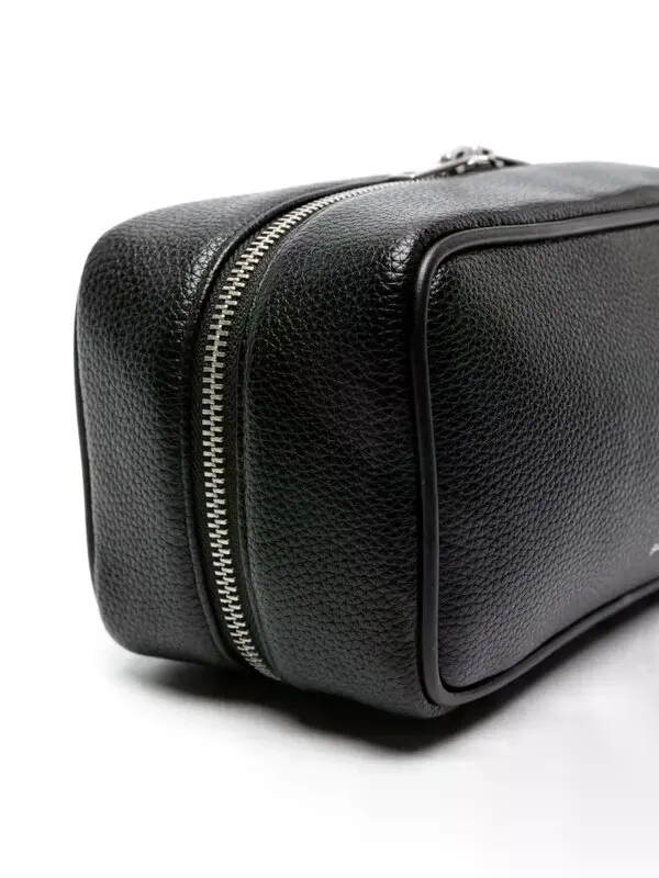 Sandro Logo-print Leather Wash Bag