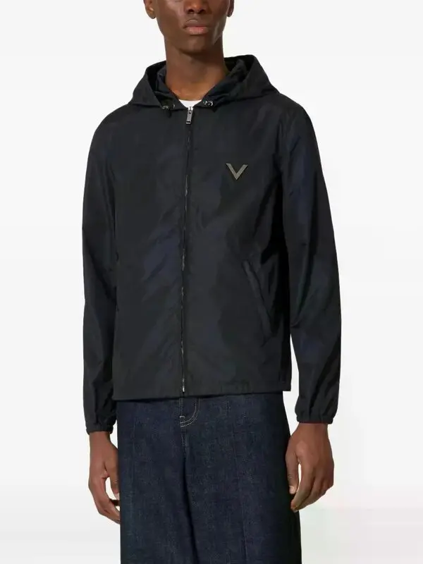 Valentino Garavani Zip-up Hooded Jacket