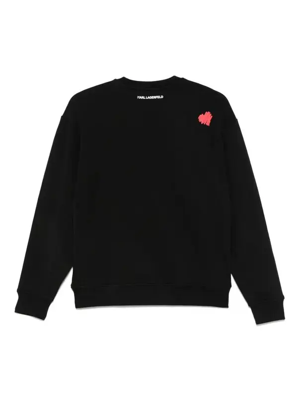 Karl Lagerfeld Organic Cotton Sweatshirt With Logo Print