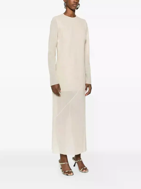 RACIL Ivory Cotton Slub Midi Dress