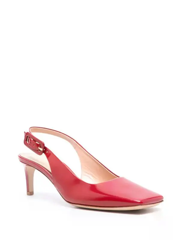 GIANVITO ROSSI 60mm Calf Leather Slingback Pumps - Red