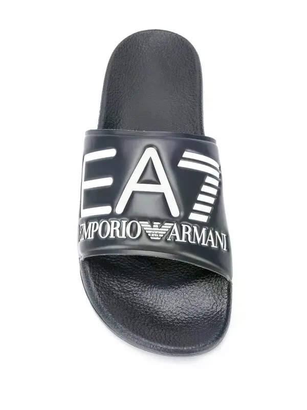 EA7 Embossed Logo Slides - Blue