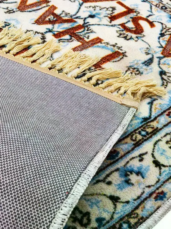 SELETTI Slogan-print Burnt Carpet