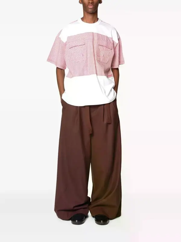YOSHIOKUBO Stripe Patch T-shirt