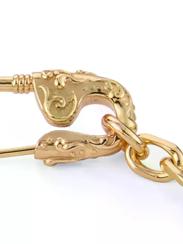 Emanuele Bicocchi Tone Sterling Silver Baroque Detail Bracelet - Gold