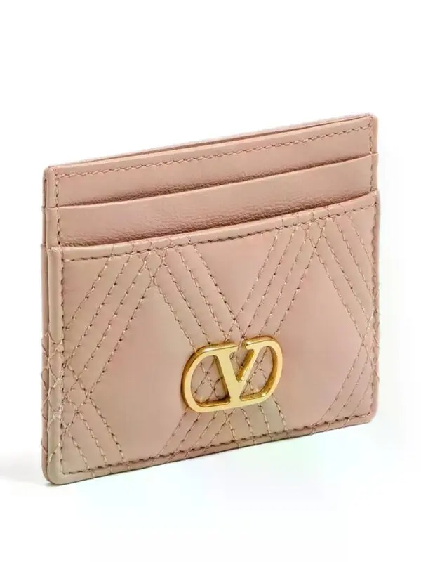 Valentino Garavani Quiltie 67 Card Holder - Pink