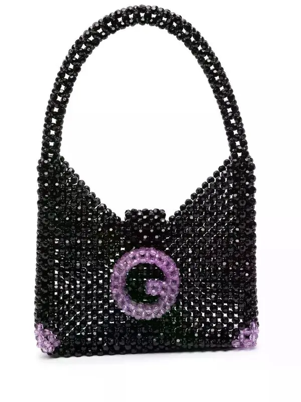 Germanier Beaded Shoulder Bag - Black
