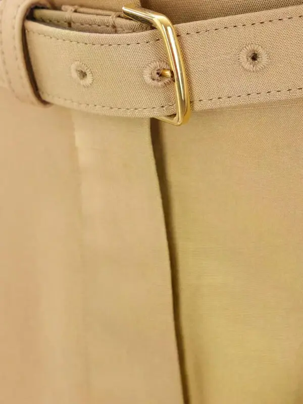 Loro Piana Edward Silk Belted Straight Leg Trousers