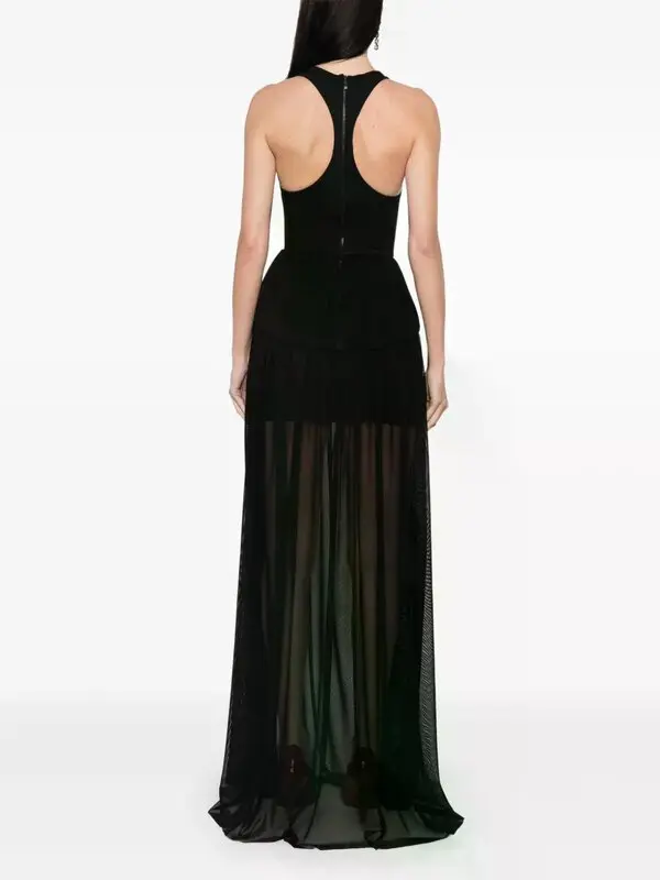 David Koma Pleated Tulle Gown