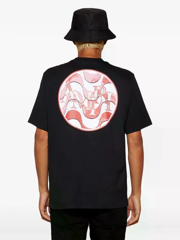 Amiri Wave-print Cotton T-shirt