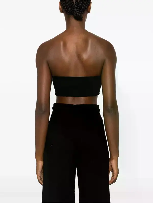 Max Mara Floral-embroidered Studded Cropped Top