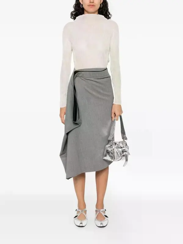ALAINPAUL Wool Midi Skirt