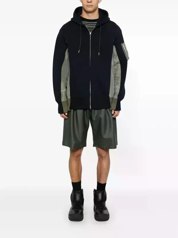Sacai Colourblock Zip Up Hoodie