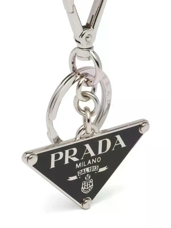 Prada Triangle-logo Keychain