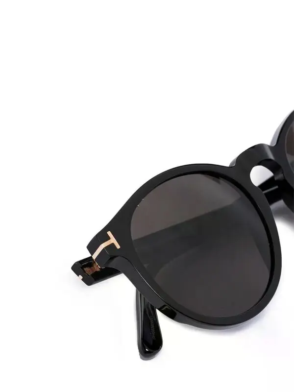 TOM FORD Round Frame Sunglasses With Gold-tone Hardware