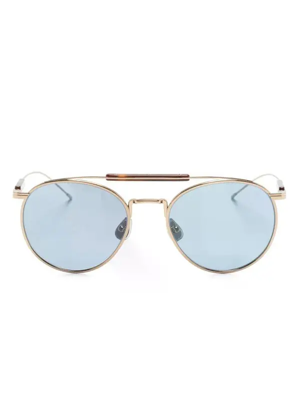 Brunello Cucinelli Metallic Round-frame Sunglasses - Silver